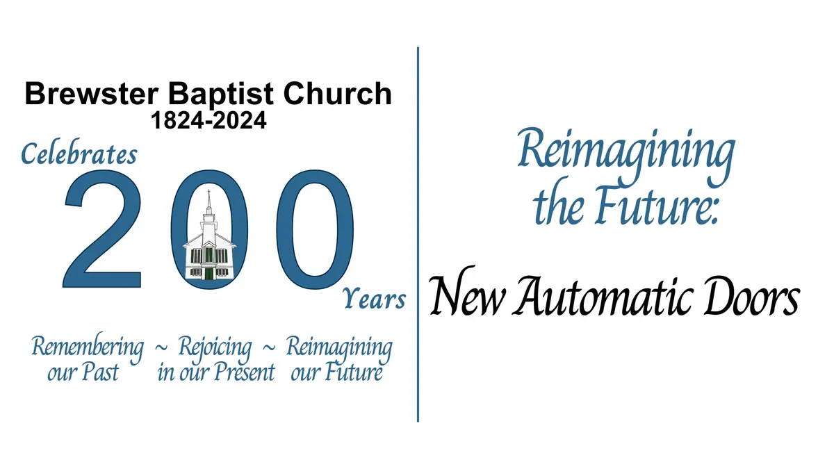 New Automatic Doors - Brewster Baptist Church