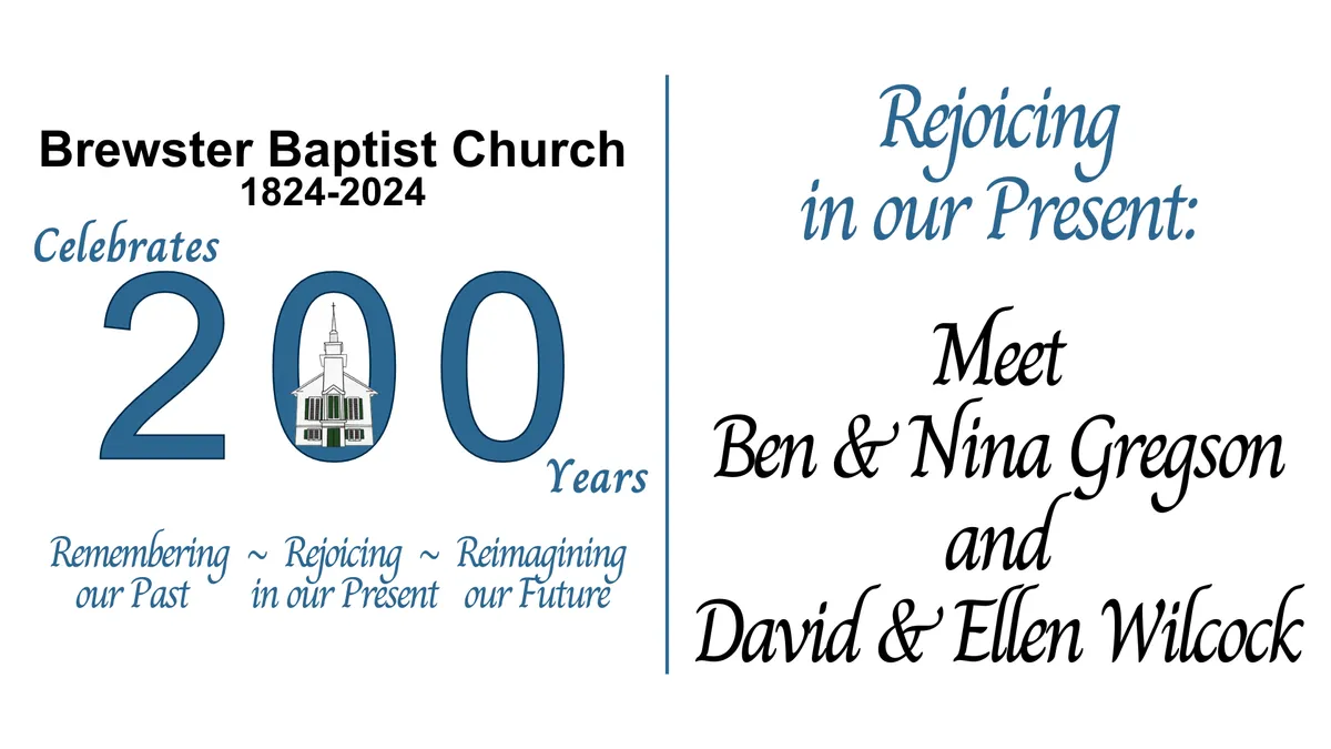 Rejoicing in Our Present: Meet Ben and Nina Gregson and David and Ellen ...